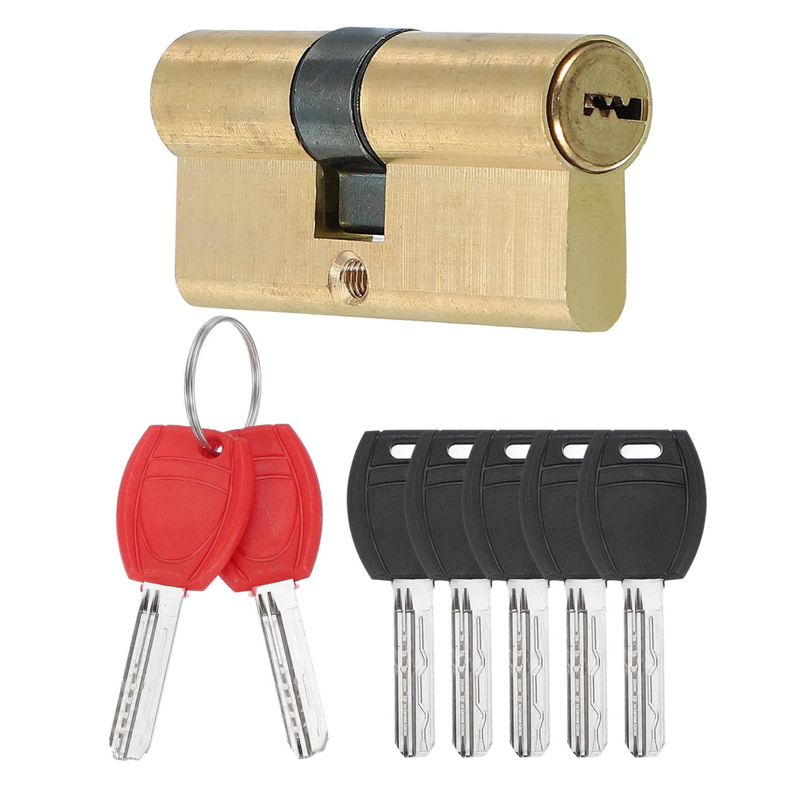 European Double Lock Cylinder, Door Cylinder Lock with Keys Solid Brass ...