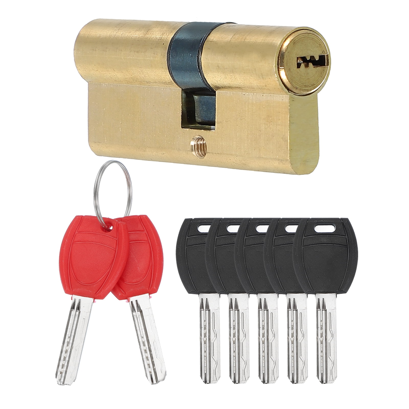 European Double Lock Cylinder, Door Cylinder Lock with Keys Solid Brass ...