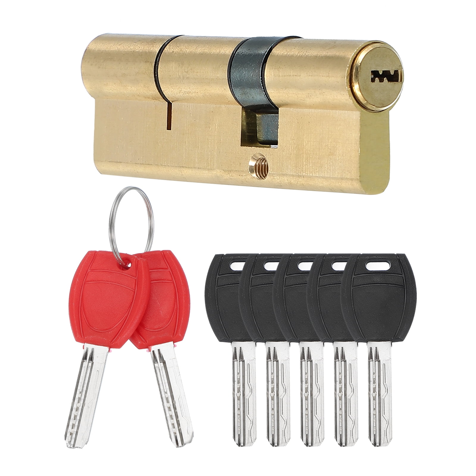 European Double Lock Cylinder, Door Cylinder Lock with Keys Solid Brass ...