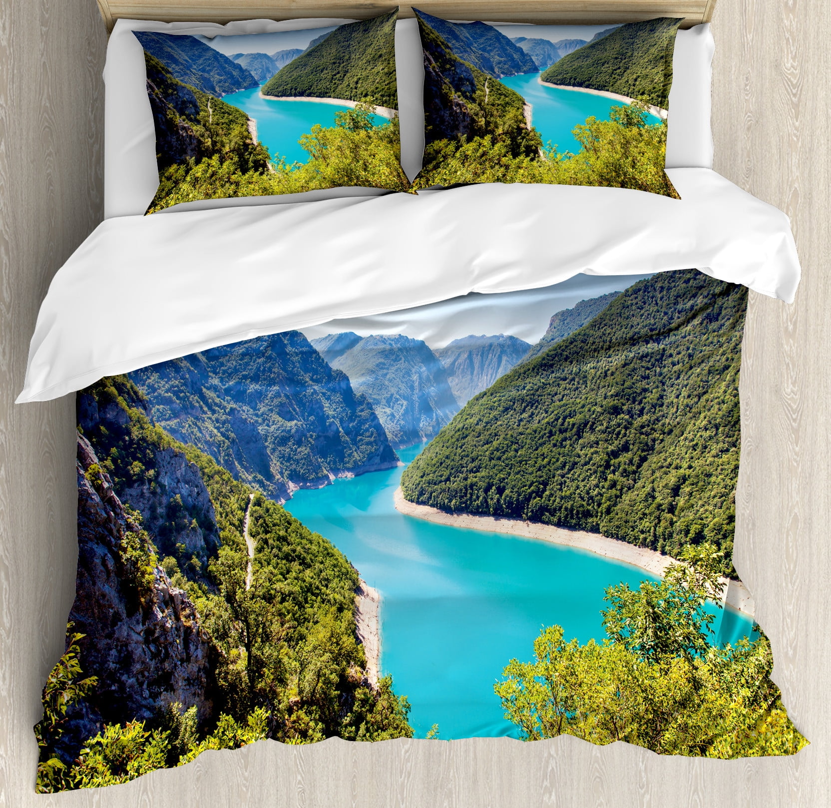 European Duvet Cover Set, Piva Canyon Reservoir Montenegro Balkans ...