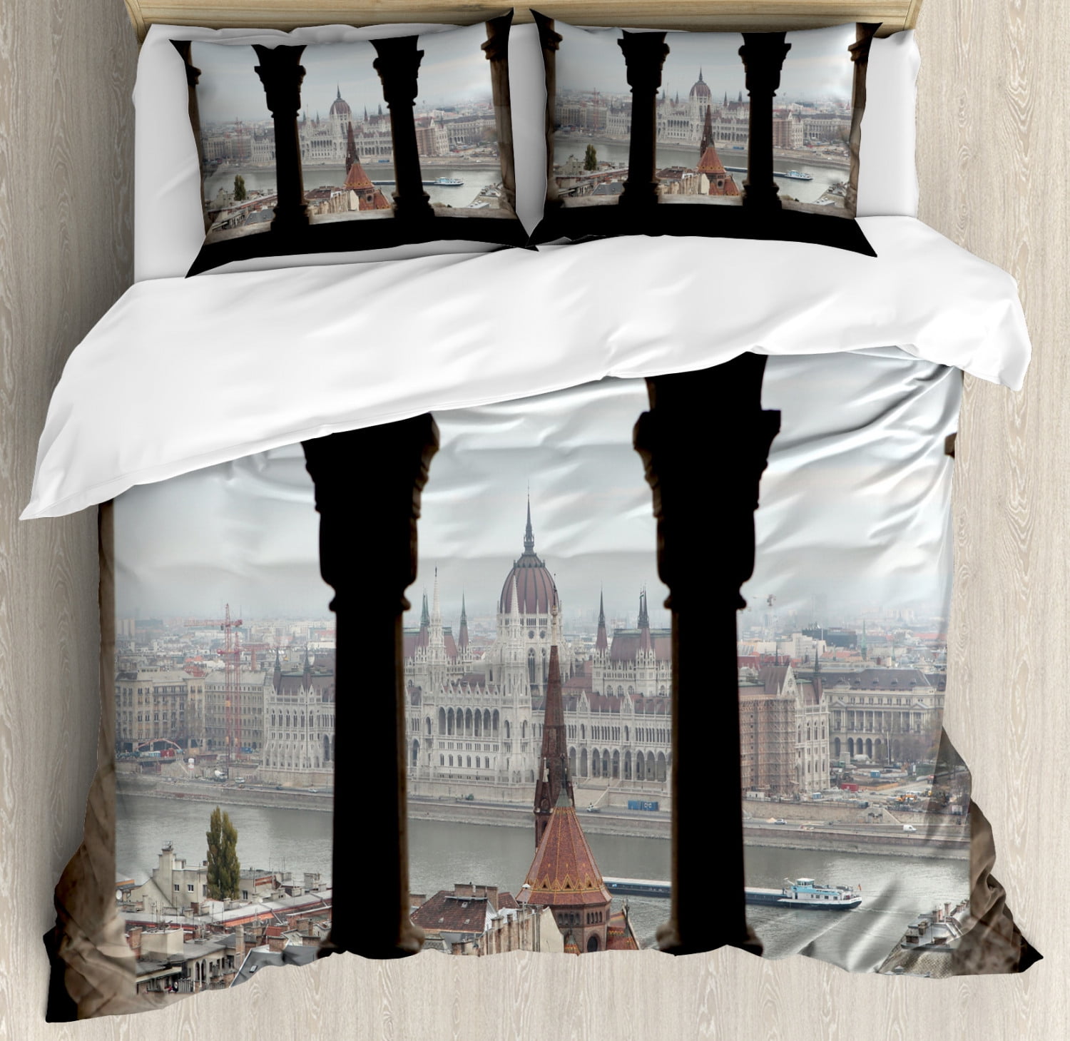European Duvet Cover Set Queen Size, Hungarian Parliament on the ...