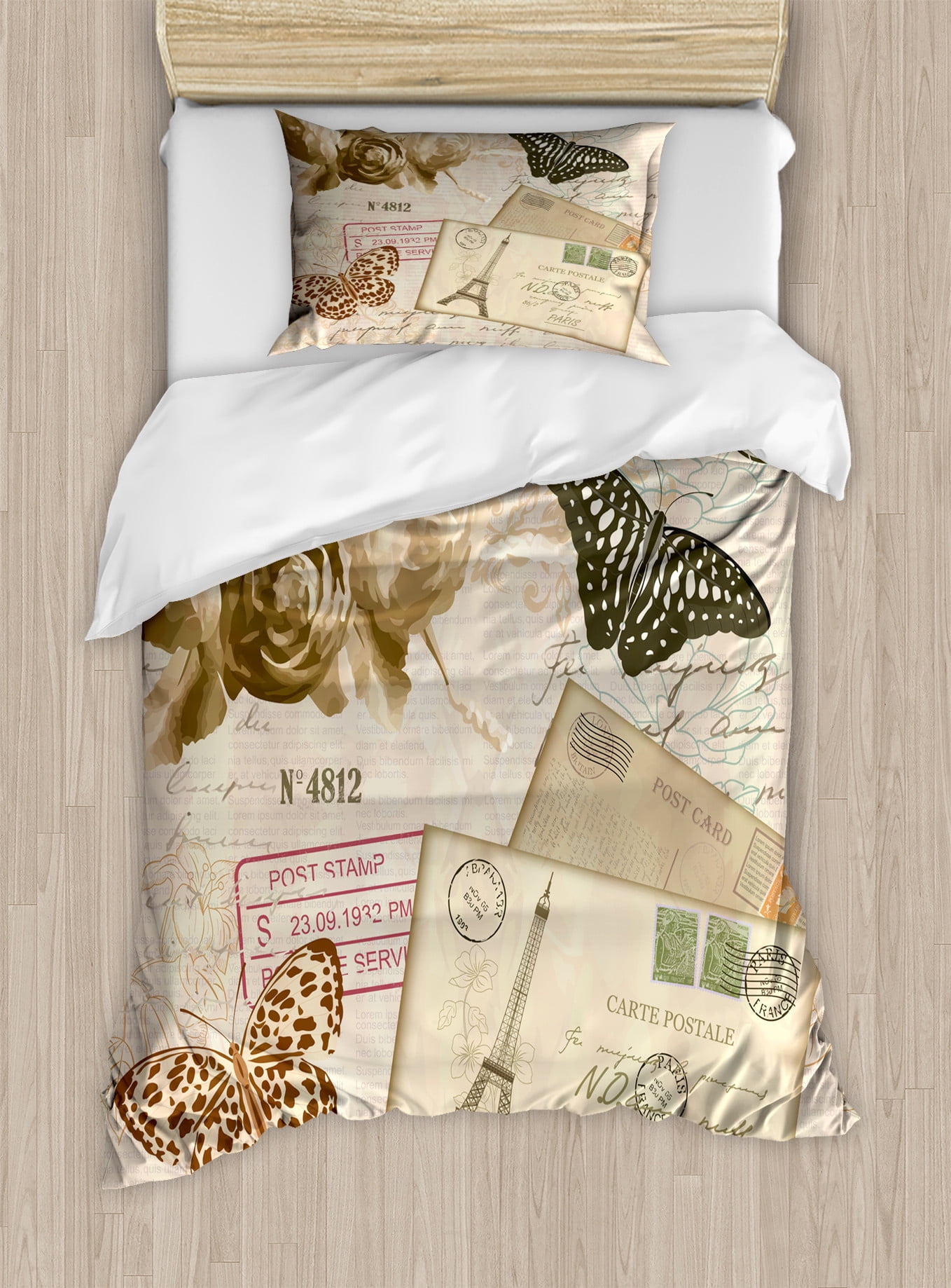 European Duvet Cover Sets, Old Vintage Retro Style Lettering with ...