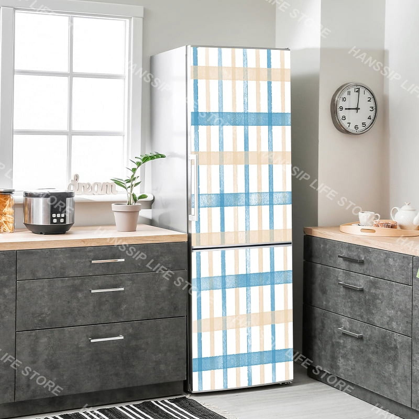 European Eiffel Tower Ph Booth Pattern Refrigerator Sticker ration ...