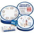 Seaside Nautical Party Set - Dinner - Walmart Business Supplies