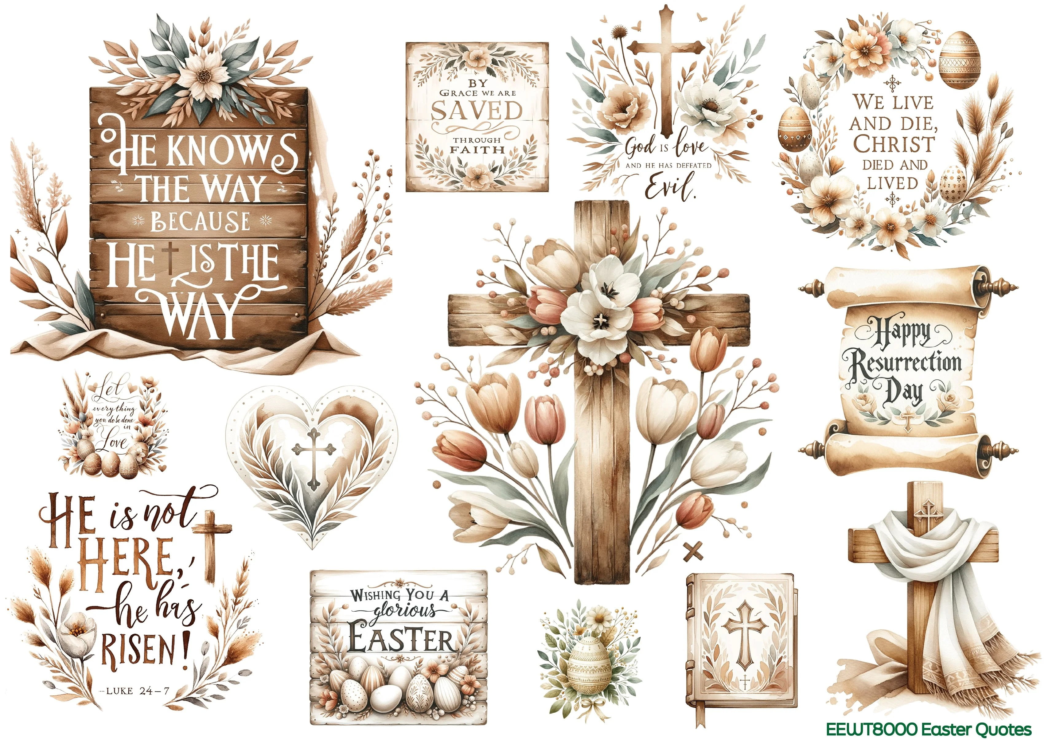 European Excellency, Wet Transfer Easter Decals, Waterslide Easter ...