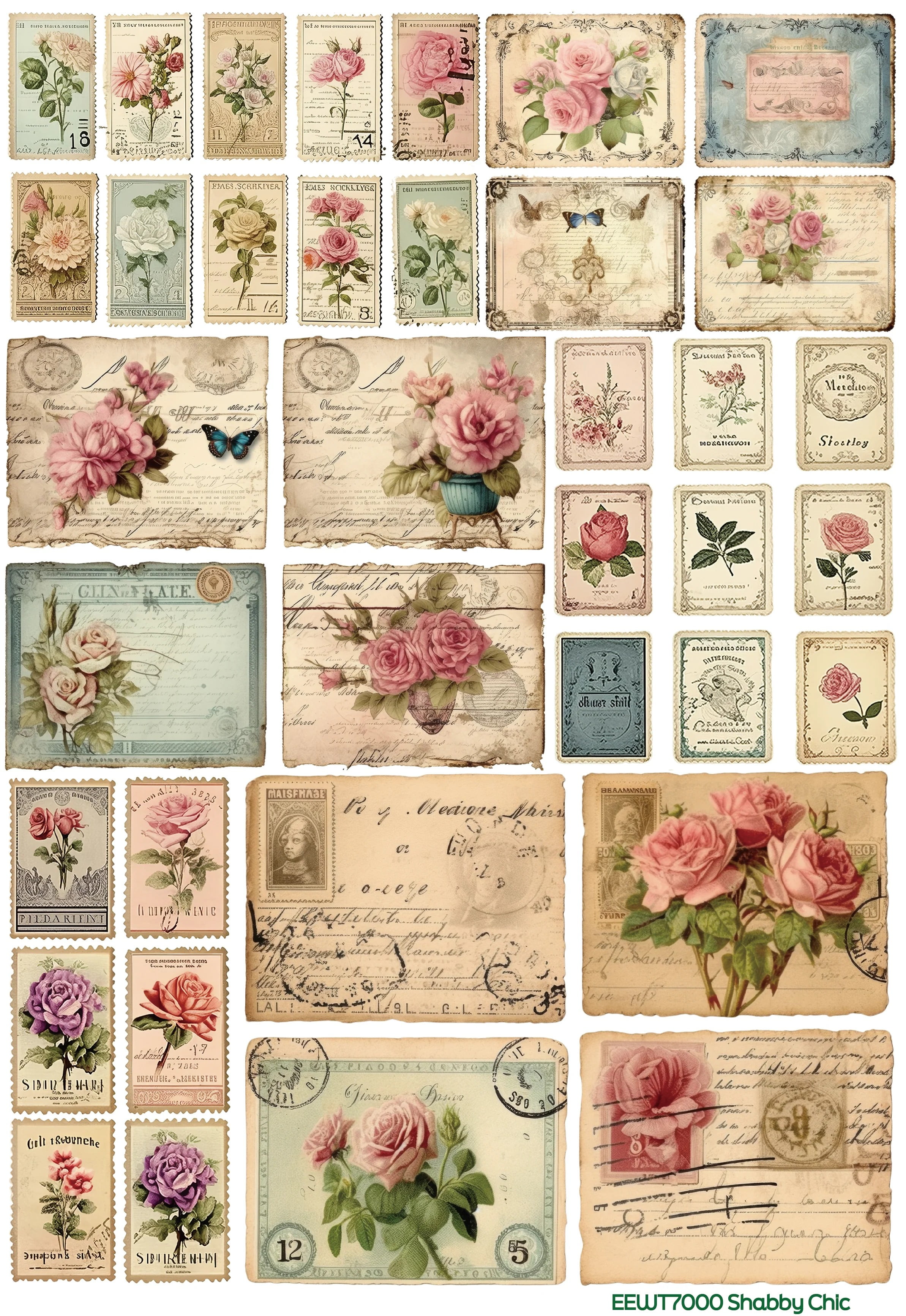 European Excellency, Wet Transfer Vintage Decals for Craft, Vintage ...