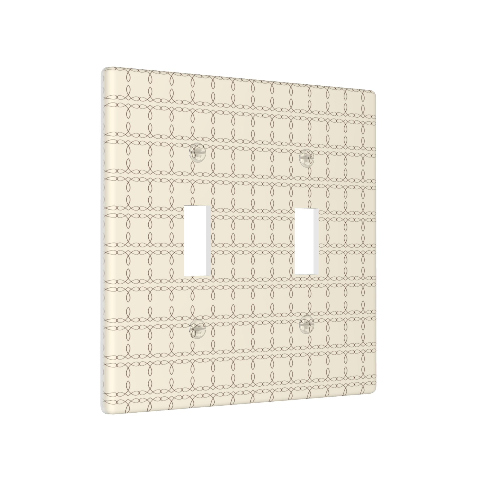 European Floral Border Pattern Double Toggle Light Switch Plate ...