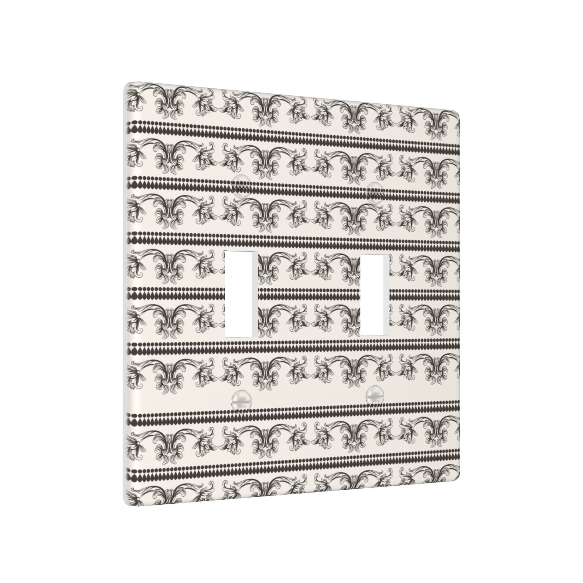 European Floral Border Pattern Double Toggle Light Switch Plate ...