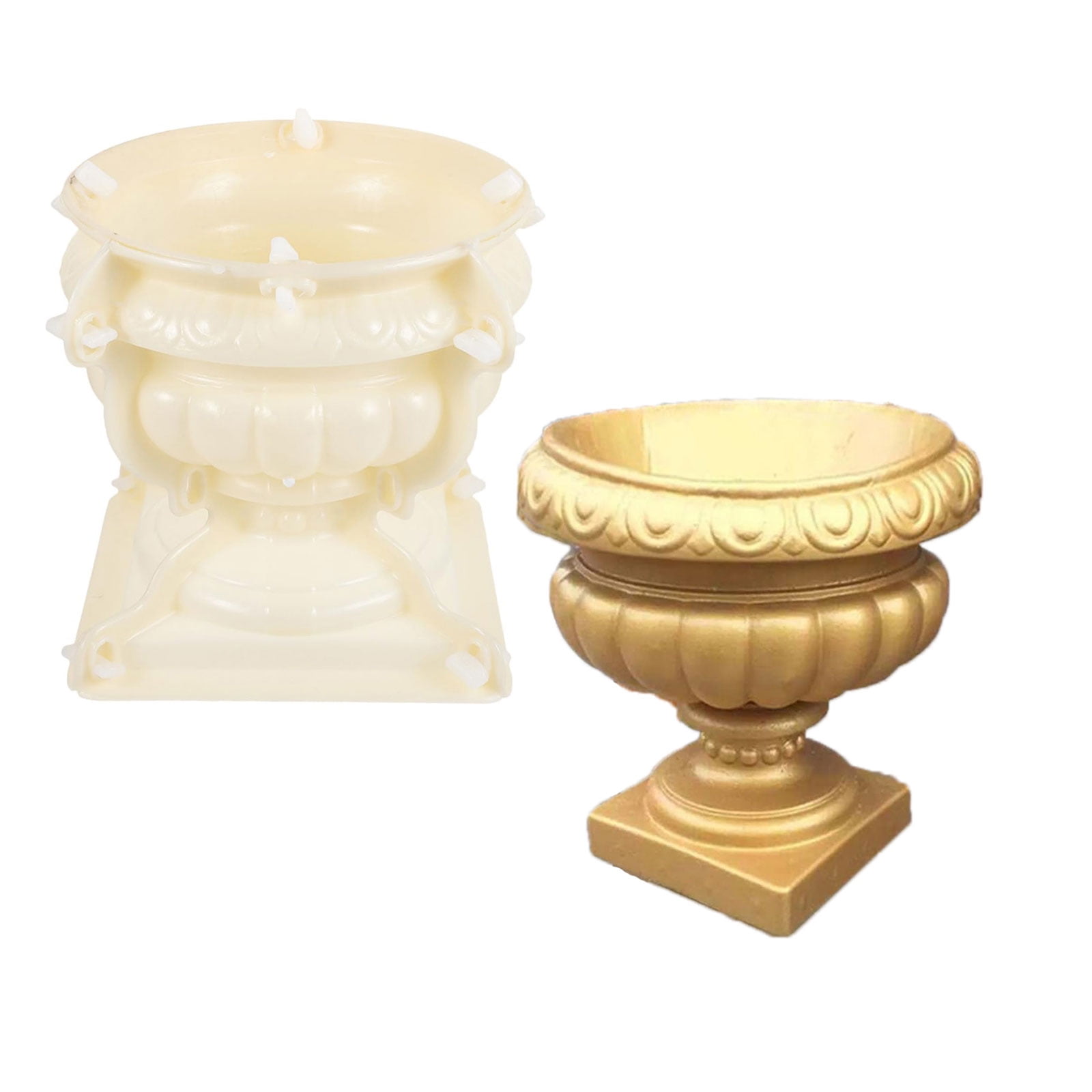 European Flower Pot Mold Plastic Cement Concrete Mould Bonsai Planter ...
