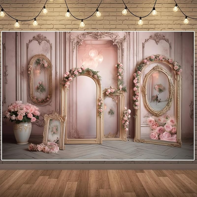European Frame Wall Backdrop Interior Chic Frame Flowers Photography ...