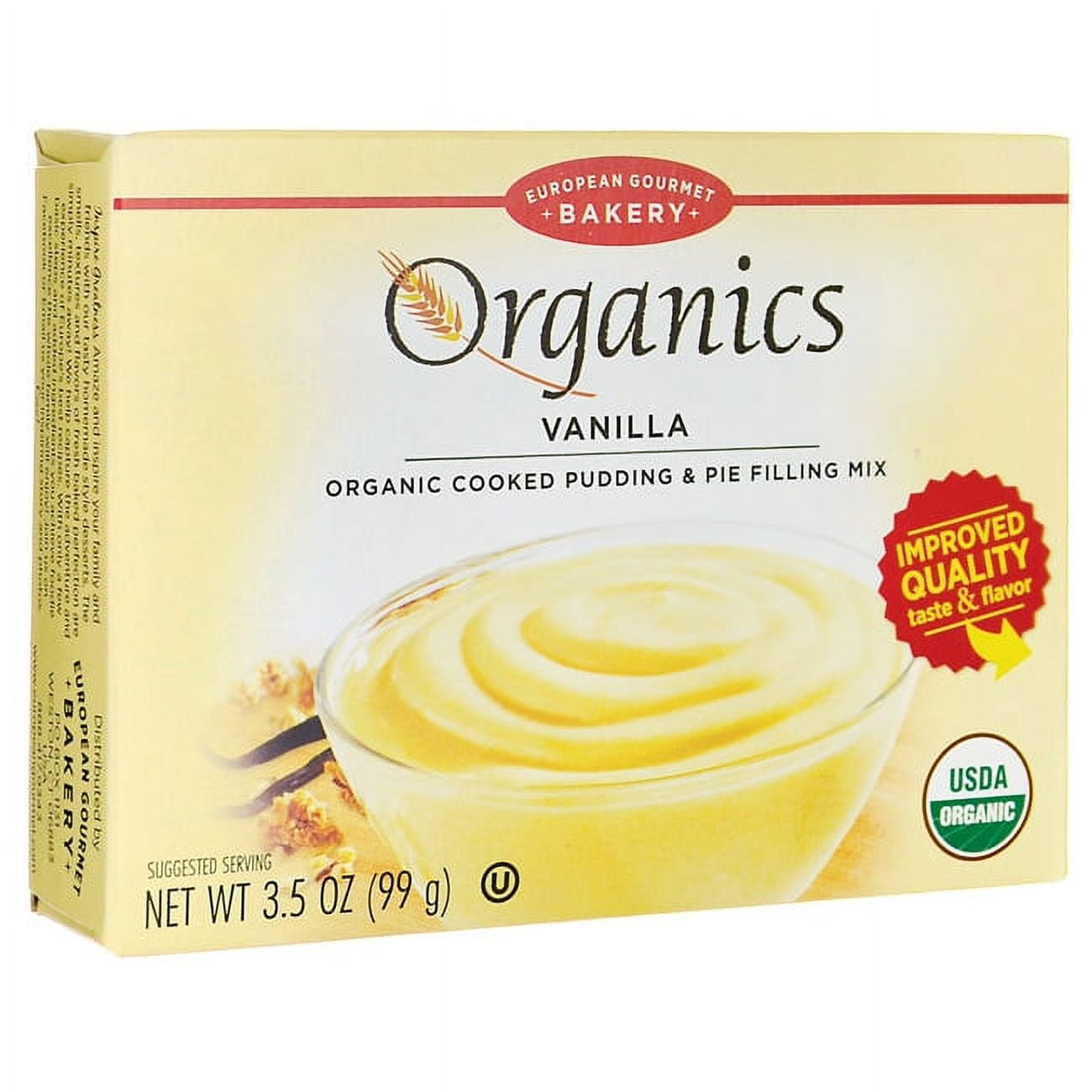 European Gourmet Bakery Organic Vanilla Pudding Mix Vanilla, 3.5 Oz ...