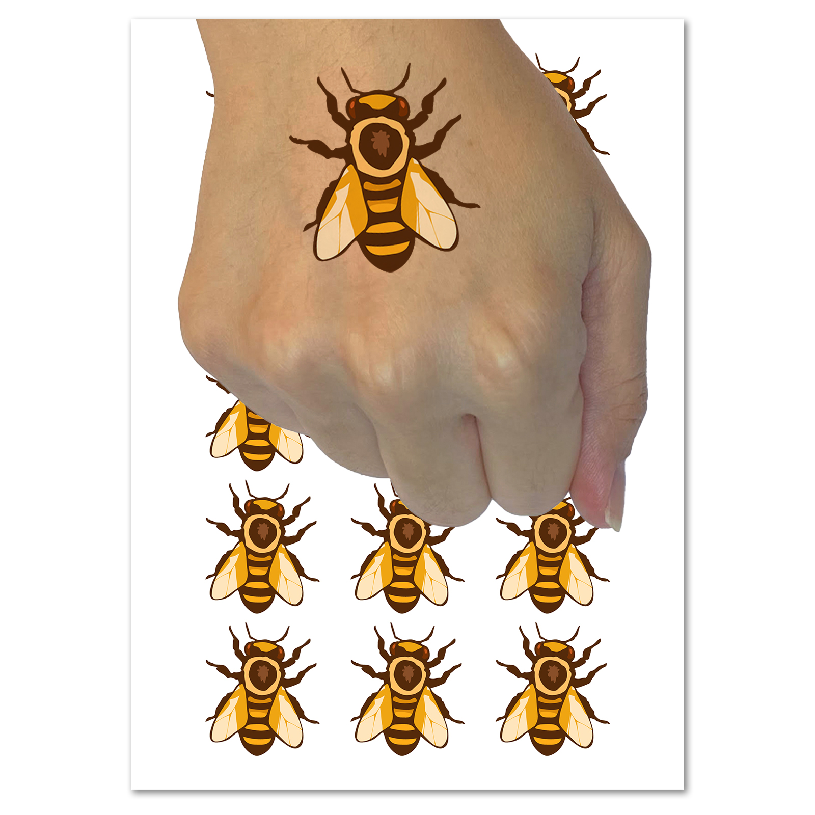 European Honey Bee Insect Beekeeping Water Resistant Temporary Tattoo ...