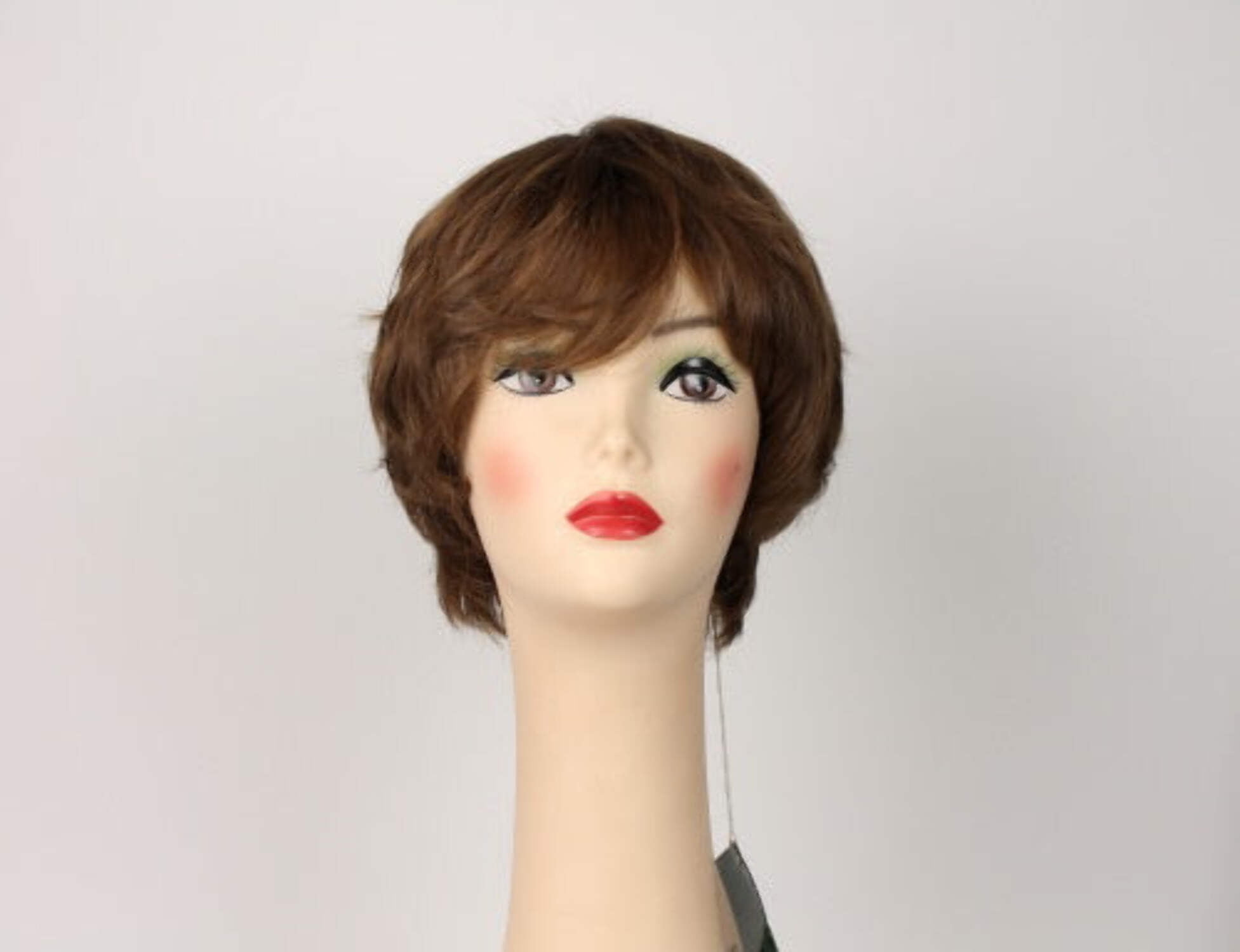 European Human Hair Freeda Wig Deep Light Brown Linda With Blonde ...