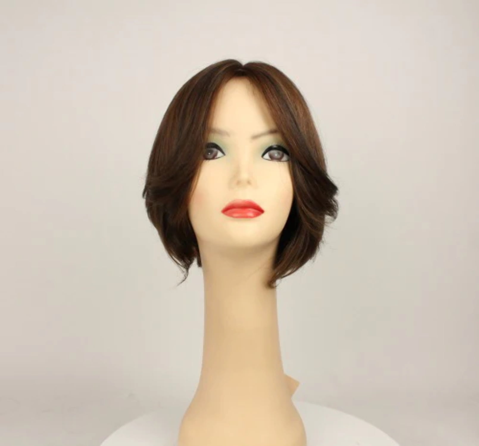 European Human Hair Freeda Wig Light Brown With Blended Lowlights And ...