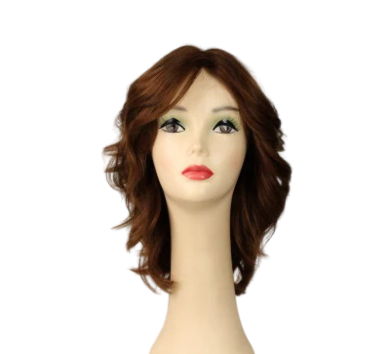European Human Hair Freeda Wig Regina Red Multi-Directional Skin Top ...