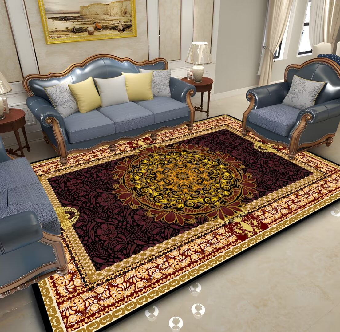 European Ins Luxury Living Room Large Area Carpet Sofa Coffee Table ...