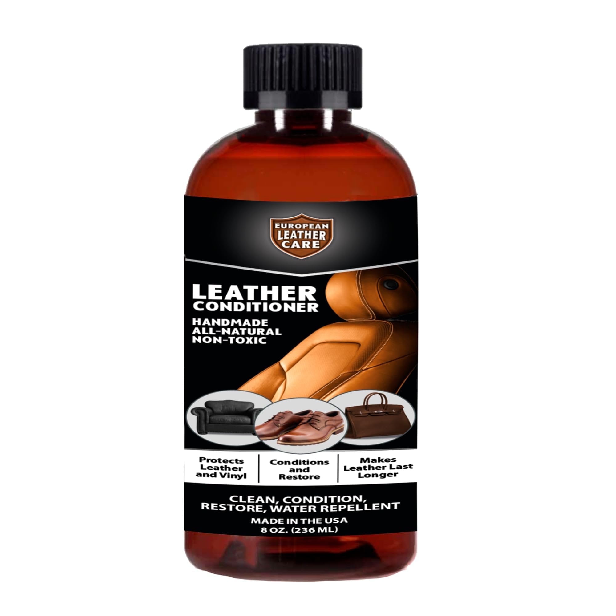 European Leather Care Leather 8 oz Conditioner for Leather Couch ...
