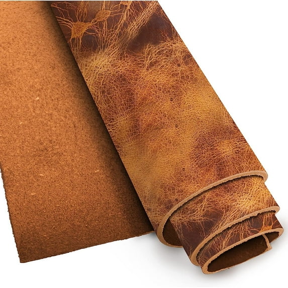 European Leather Work Buffalo Hide 8-10 oz. 3-4mm Pre-Cut Size: 24"x36 ...