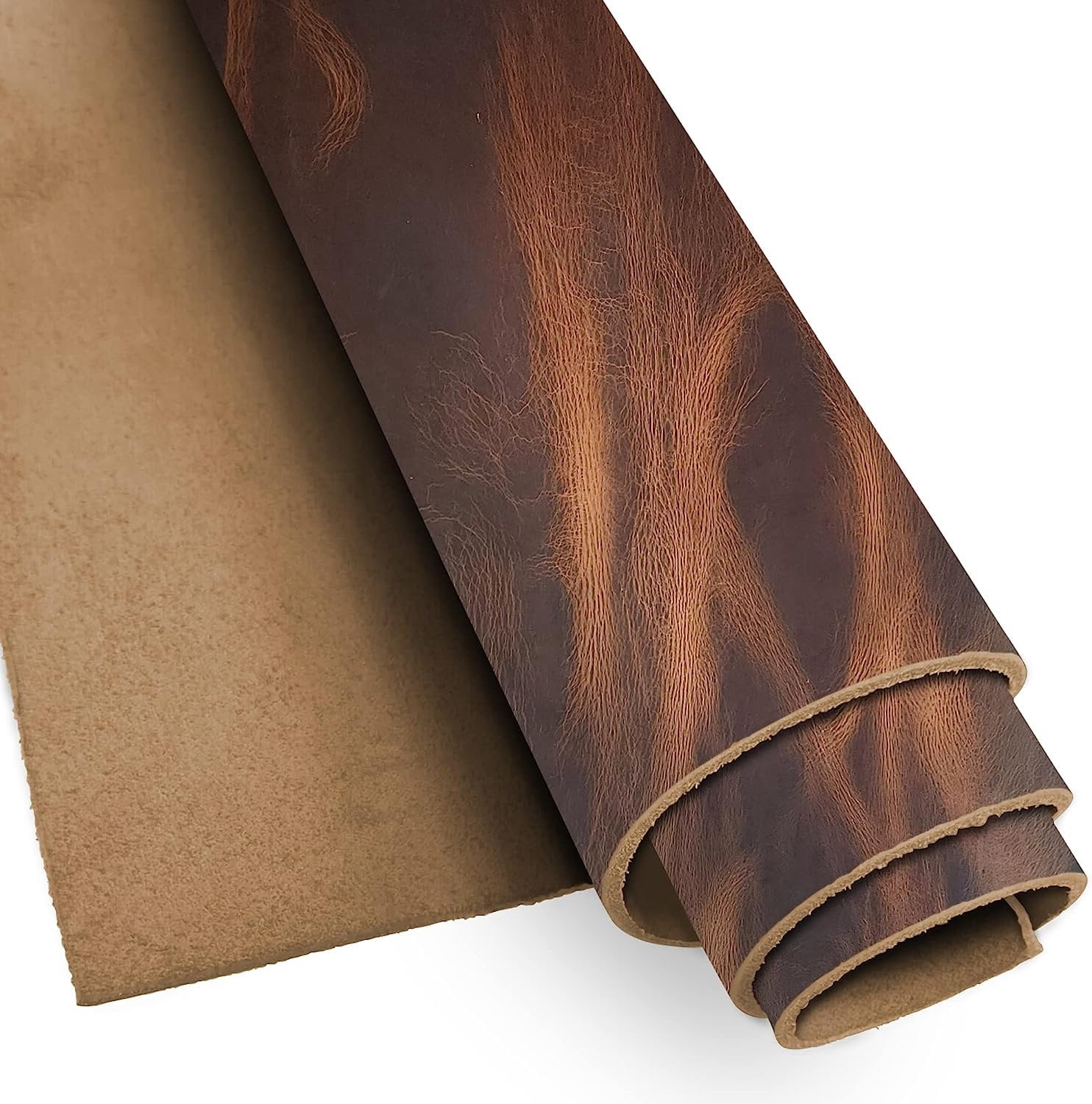 European Leather Work Buffalo Hide 8-10 oz 3-4mm Pre-Cut Size: 6"x6 ...