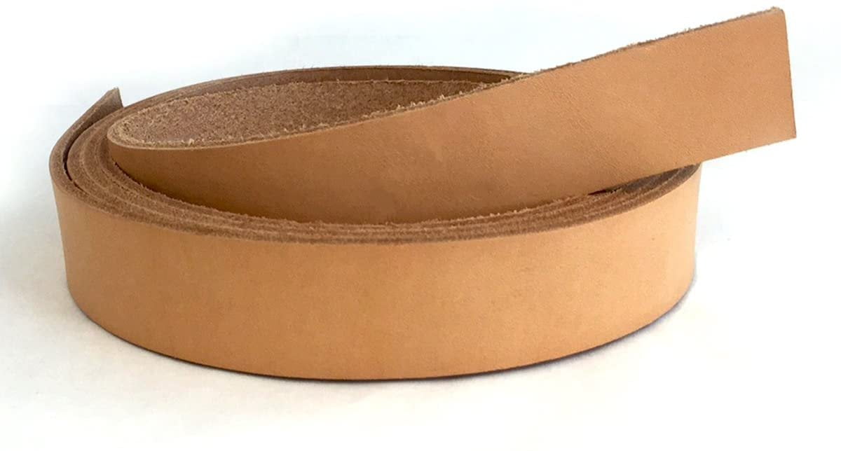 European Leather Works 9-10 oz. 3.2-4mm 1 1/4"x84" Vegetable Tan ...