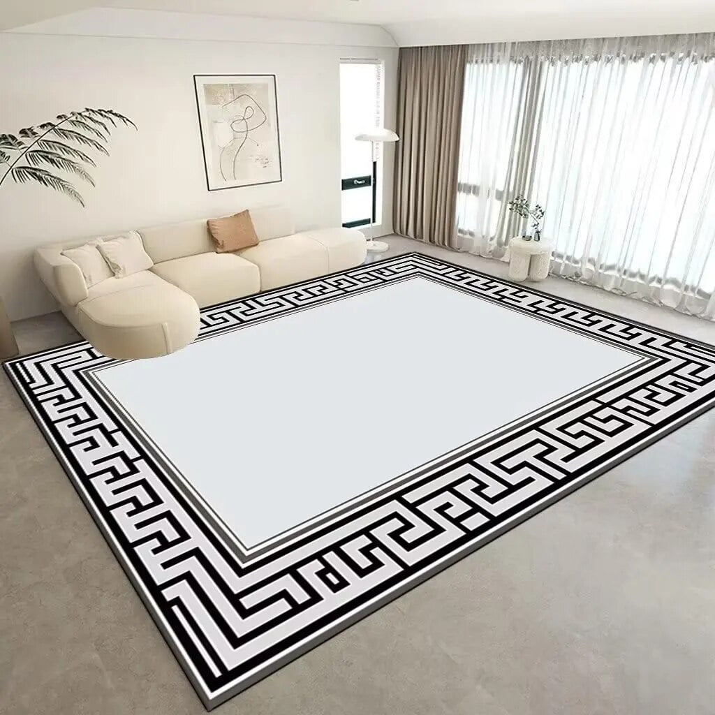 European Living Room Decoration Carpet Light Luxury Retro Black Carpets ...