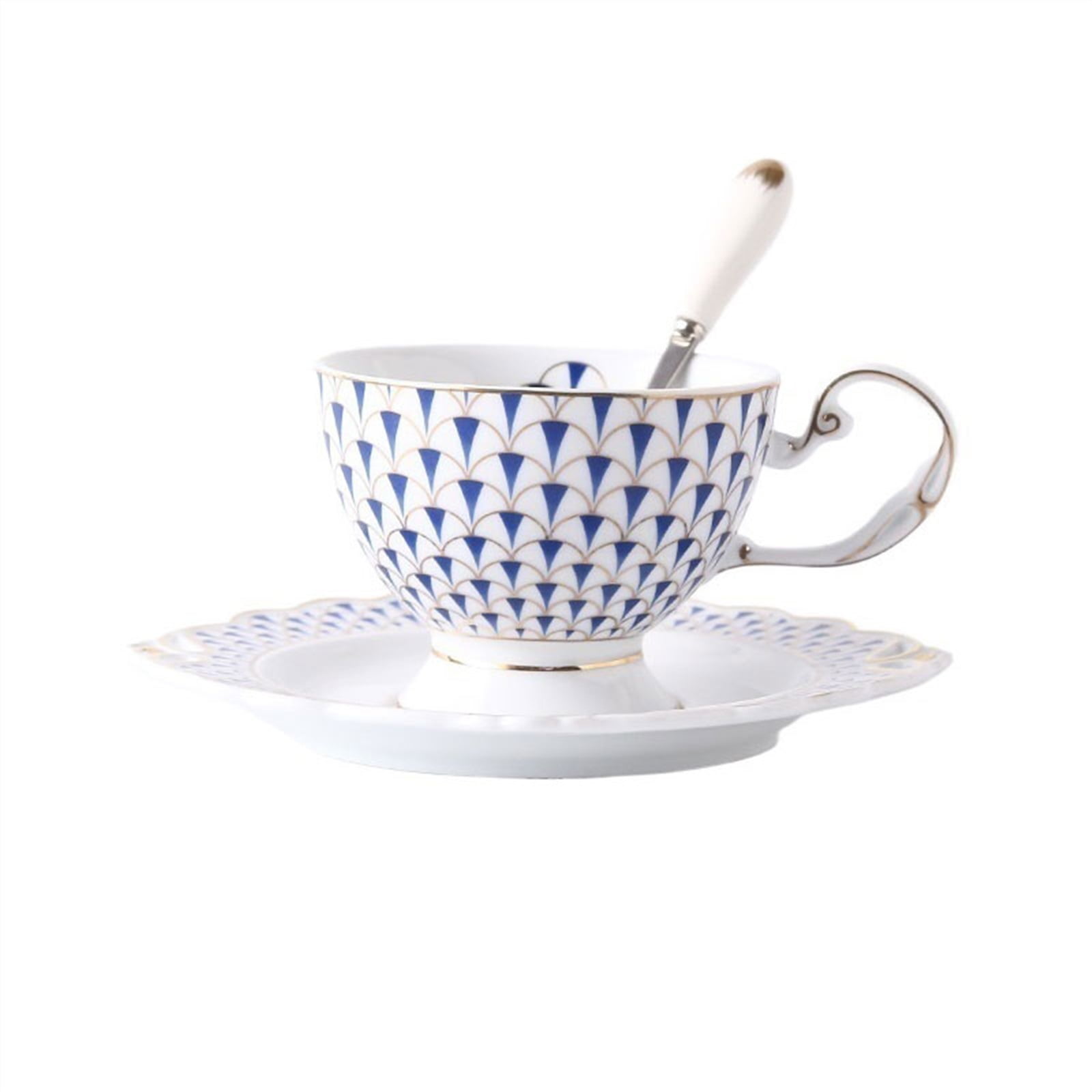 European Luxury Ceramic Coffee Mug Afternoon Tea Cup Saucer Set with ...