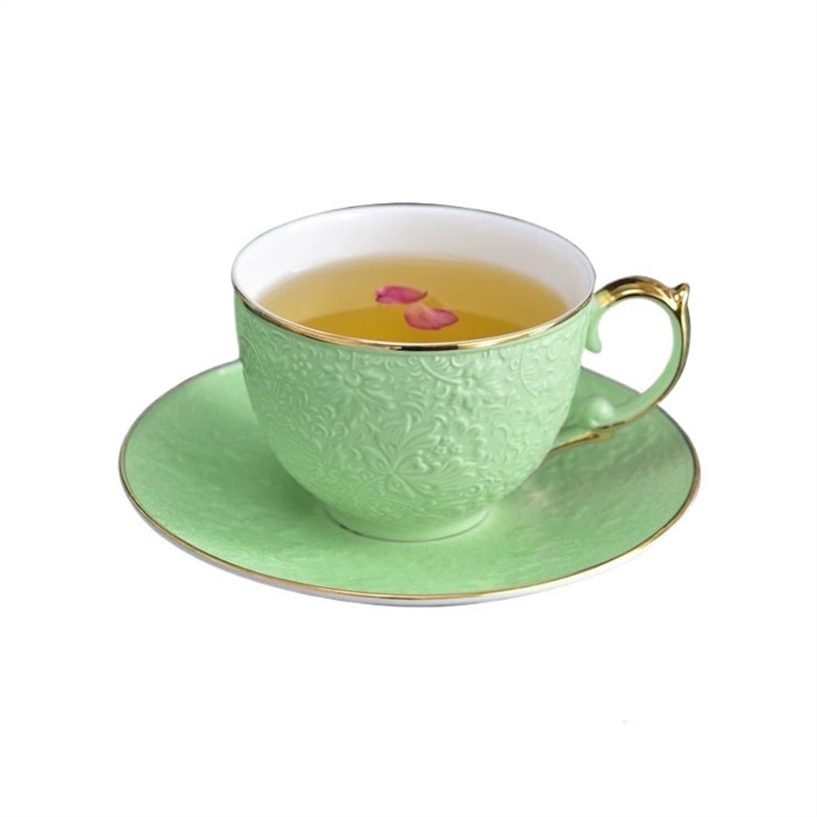 European Luxury High-grade Gold-rimmed Coffee Cups and Saucers Set ...