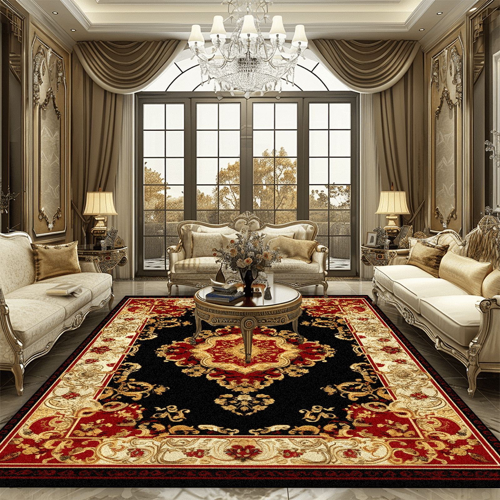 European Luxury Living Room ration Carpet Soft Bedroom Bedside Sofa ...