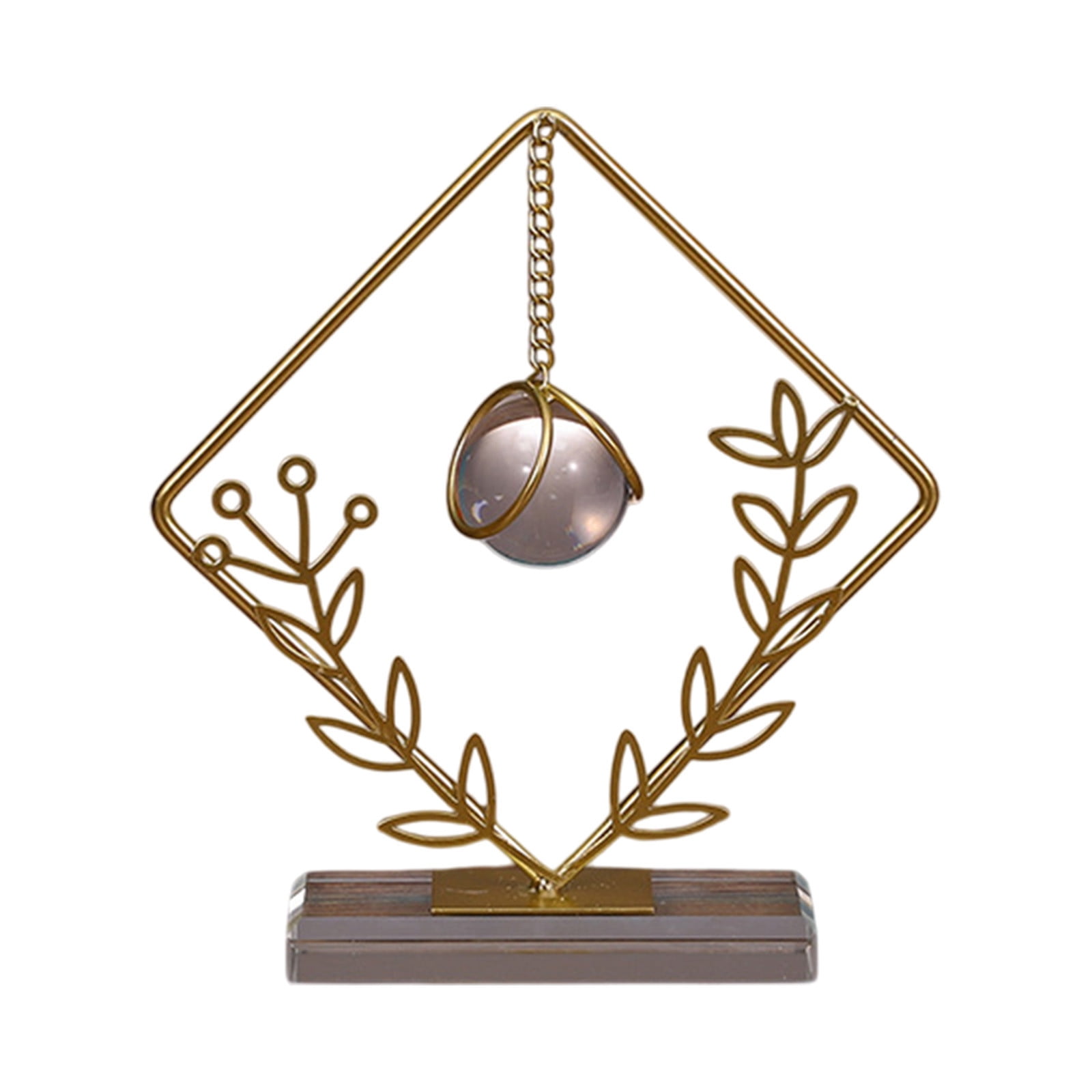 European Luxury Metal Geometric Crystal Ball Wheat Iron Crafts, Home ...