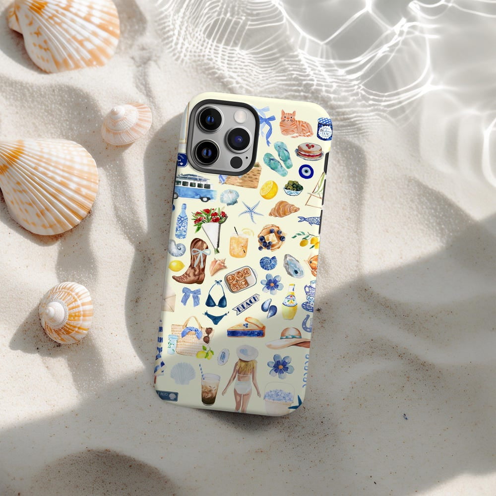 European Meal Collage Italian Mediterranean Foodie Phone Case with ...