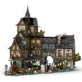 European Medieval Town Centre Building Blocks Set Retro Market Castle ...