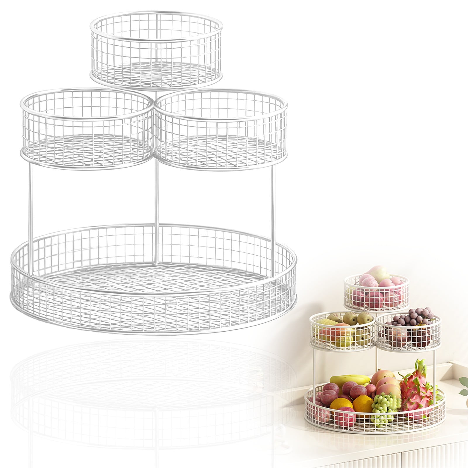 European Metal Basket Support Multi Layer Modern Basket Frame Elegant ...