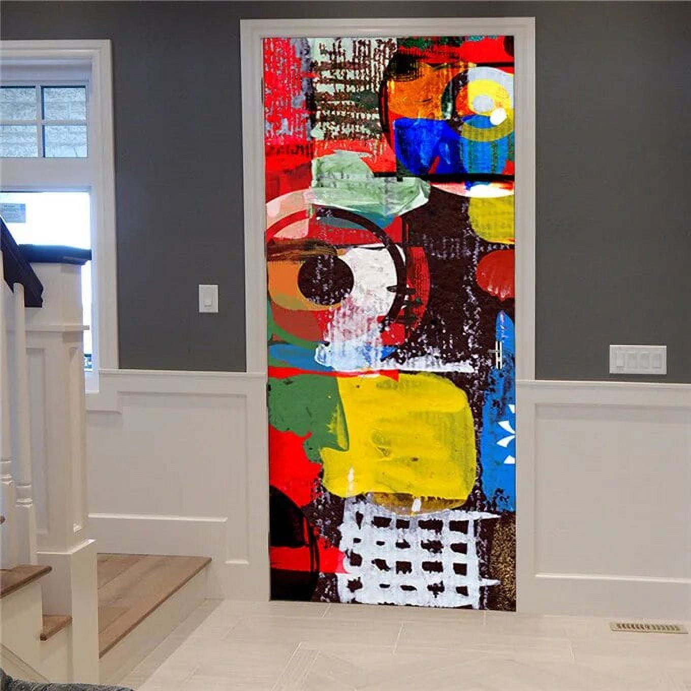European Mosaic Art Creativity Door Sticker DIY PVC Self Adhesive ...