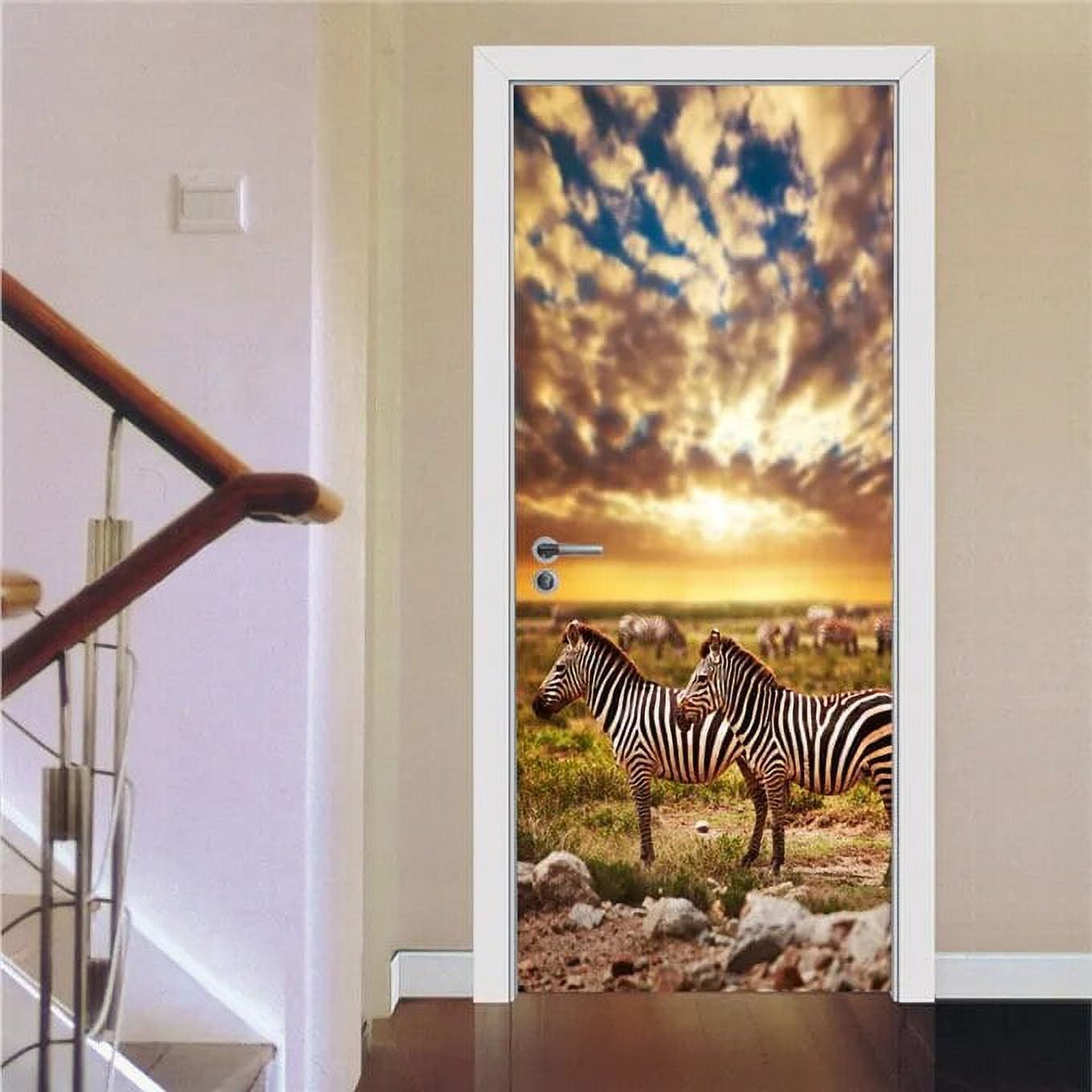 European Mosaic Art Creativity Door Sticker DIY PVC Self Adhesive ...