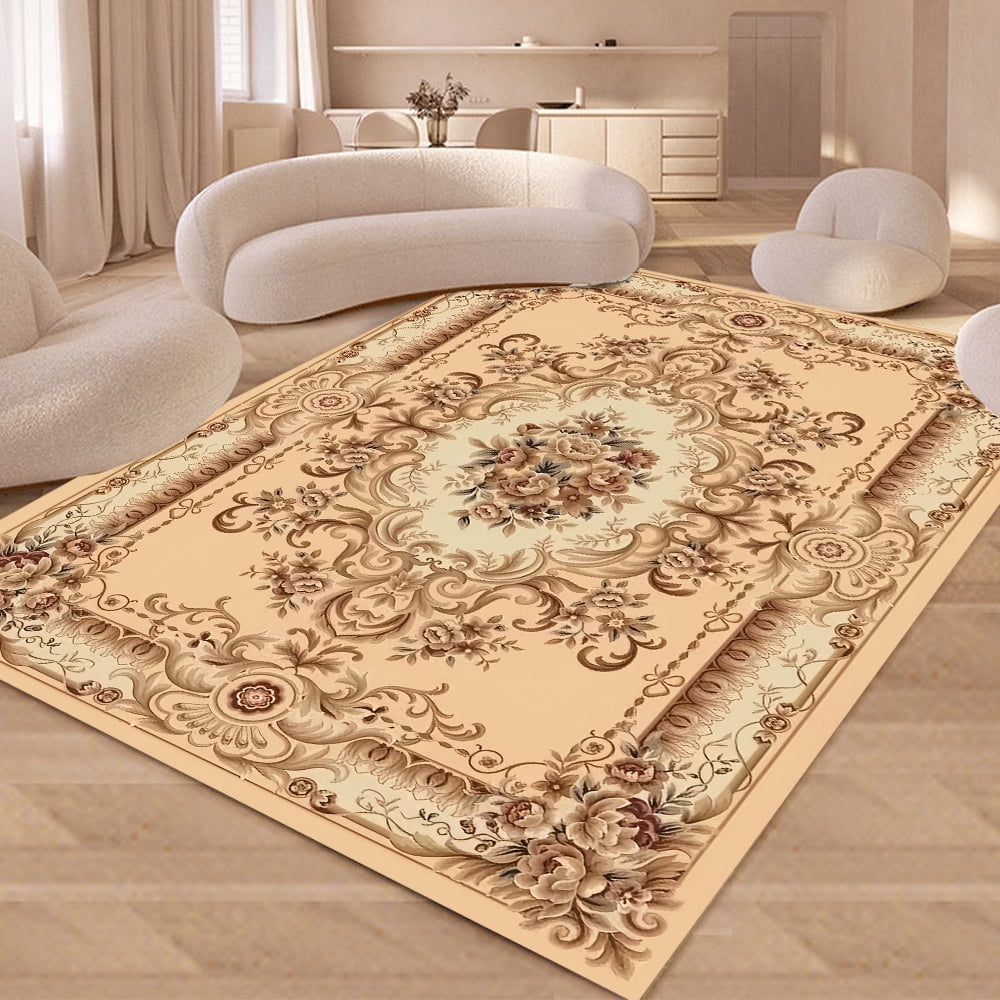 European Retro Floral Large Carpet for Living Room Luxury Decoration ...