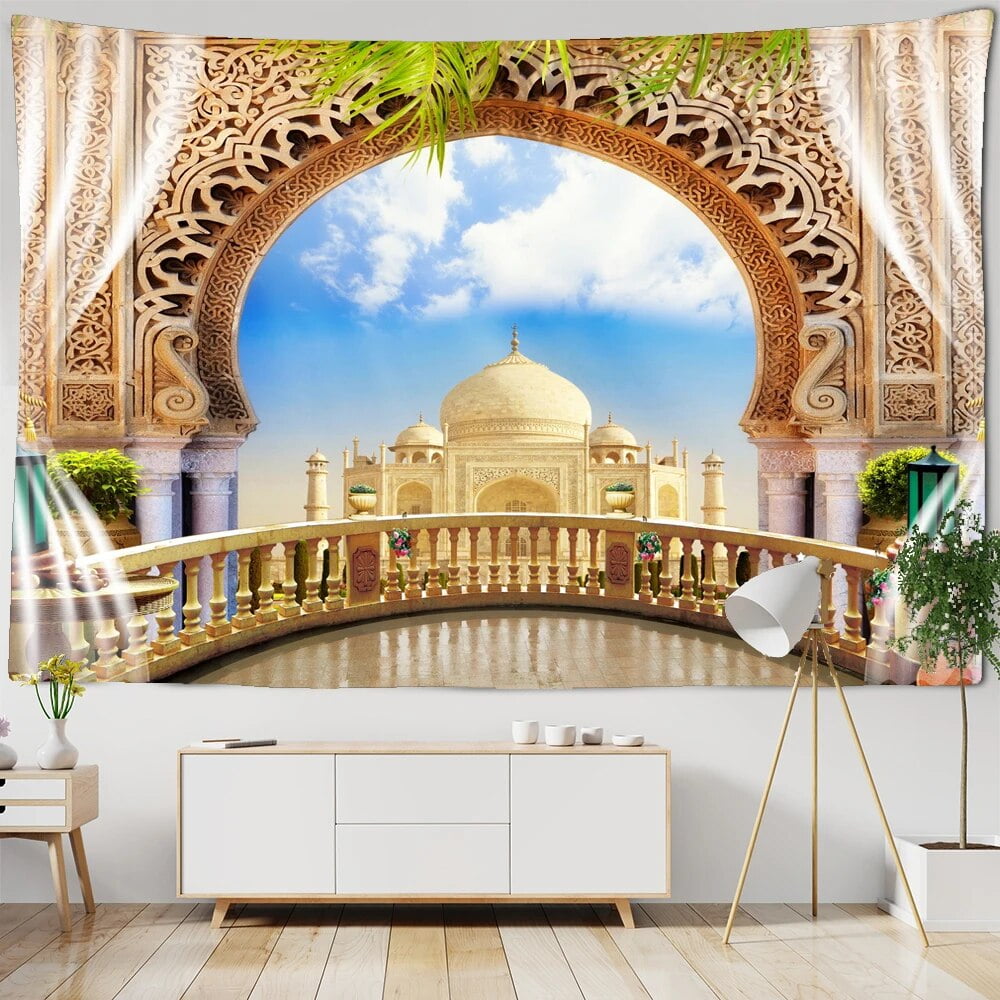 European Retro Greek Scery Tapestry Wall Hanging Landscape Tapestry ...