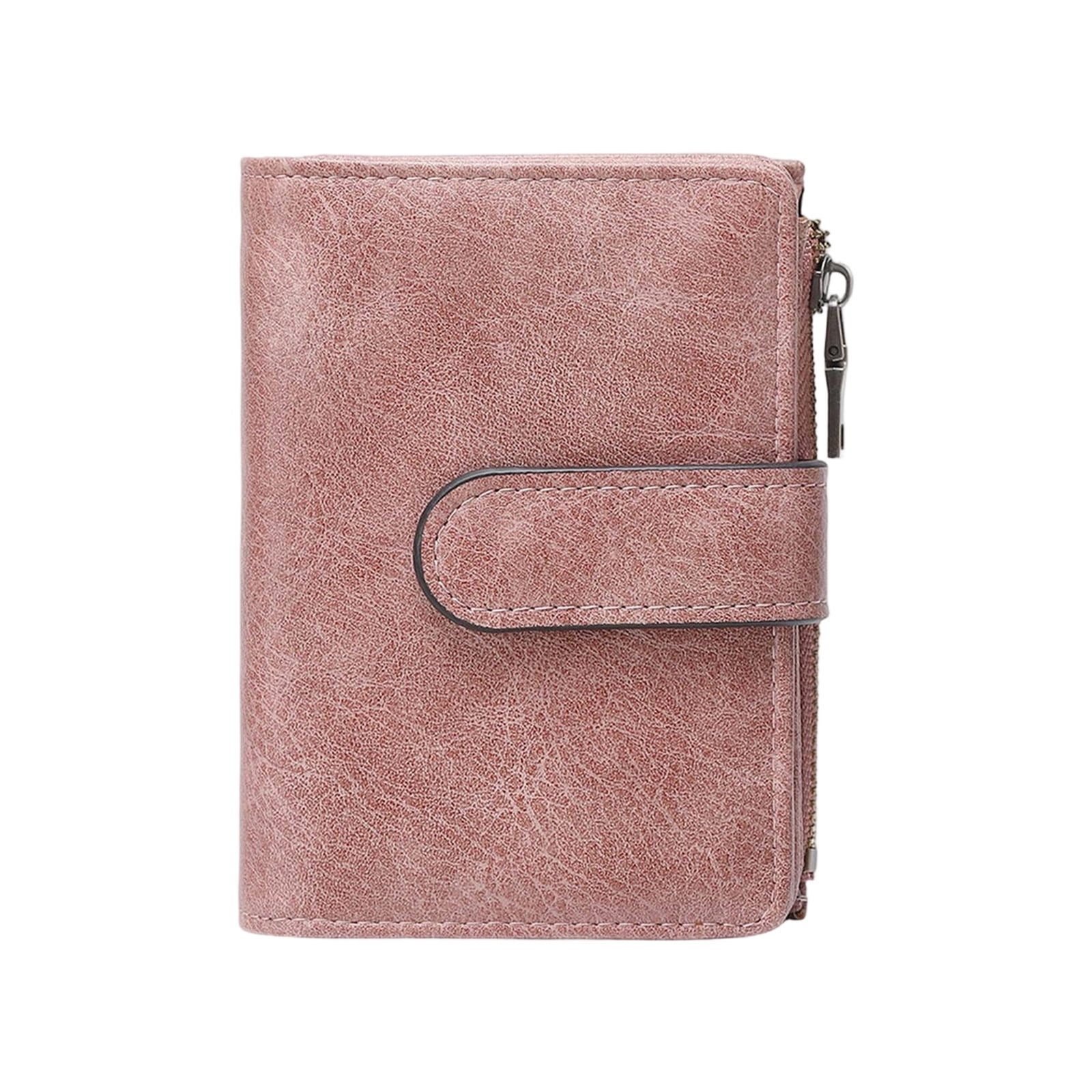 European Retro Short Wallet PU Construction Spacious Interior Blocking ...