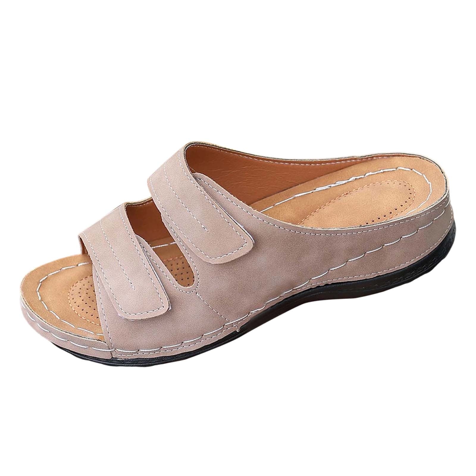 European Retro Women's Sandals Lightweight Soft Sole Casual Hollow ...