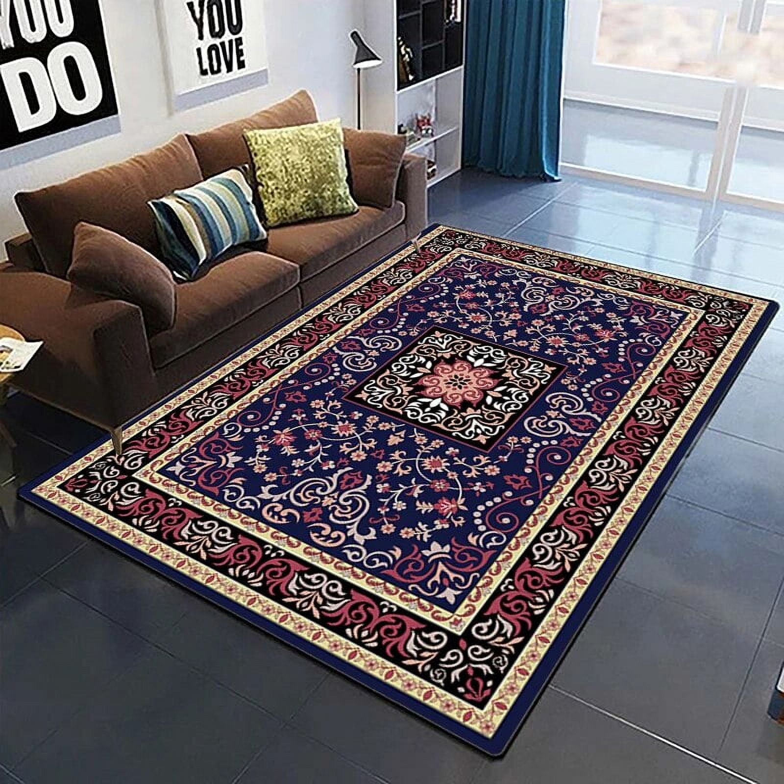 European Rococo Medieval Pattern Carpet Decorative Square Rug Modern ...