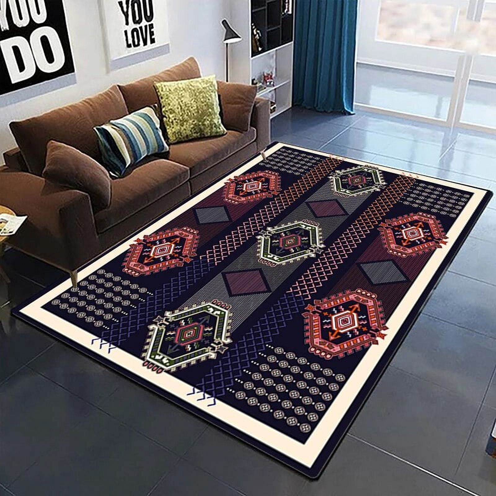 European Rococo Medieval Pattern Carpet Decorative Square Rug Modern ...