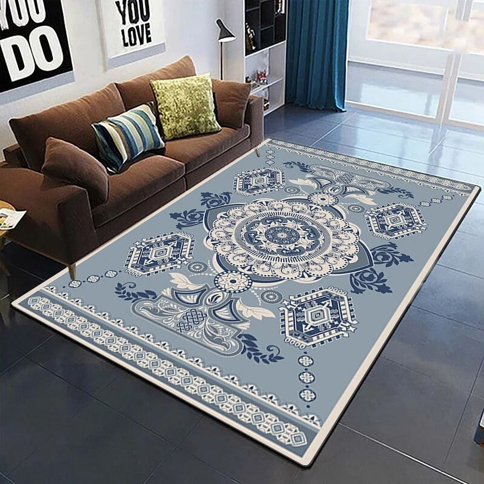 European Rococo Medieval Pattern Carpet rative Square Rug Modern House ...