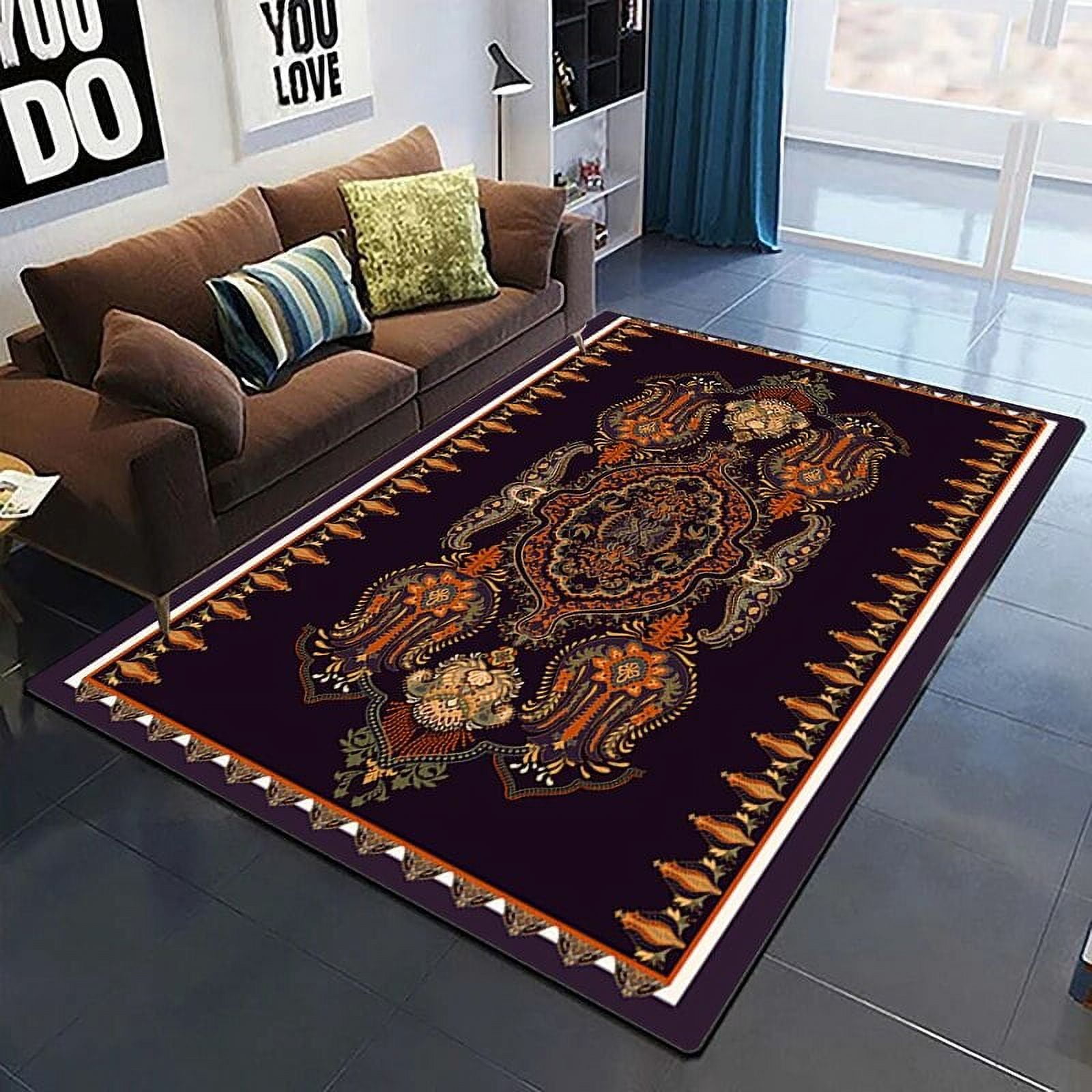 European Rococo Medieval Pattern Carpet rative Square Rug Modern House ...