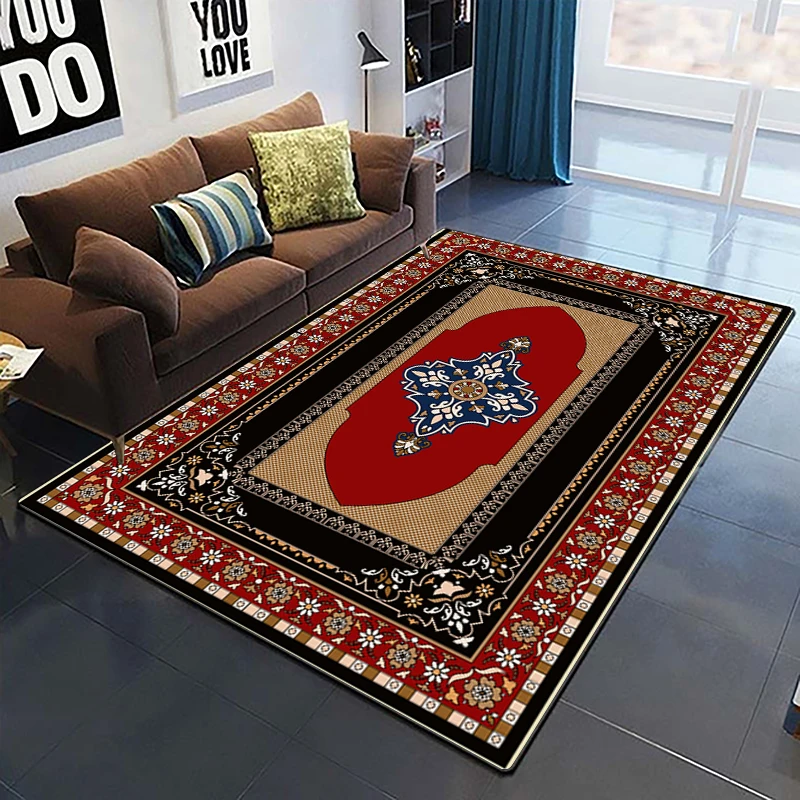 European Rococo Medieval Pattern Carpet rative Square Rug Modern House ...