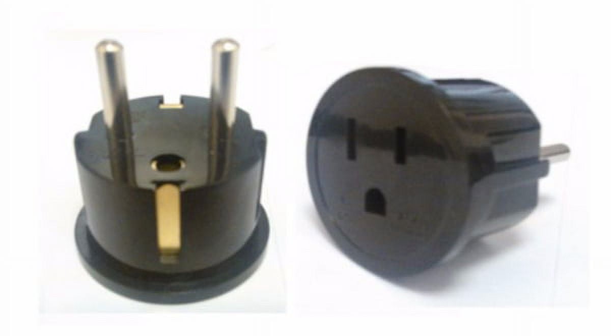 European Schuko Plug With Grounding Black Seven Star SS409 - Walmart.com