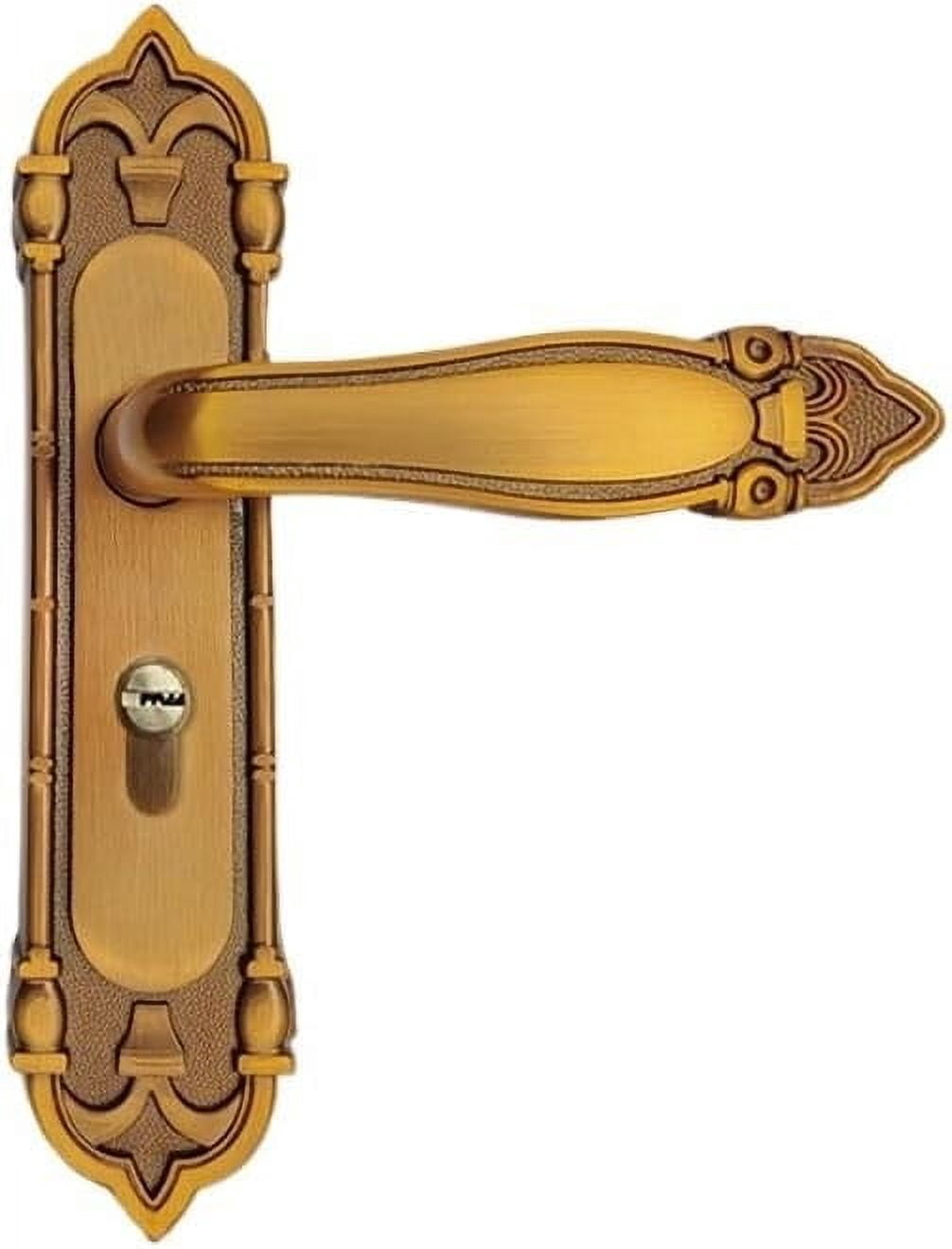 European Silent Door Lock Bedroom Room Solid Wood Door Lock Yellow ...