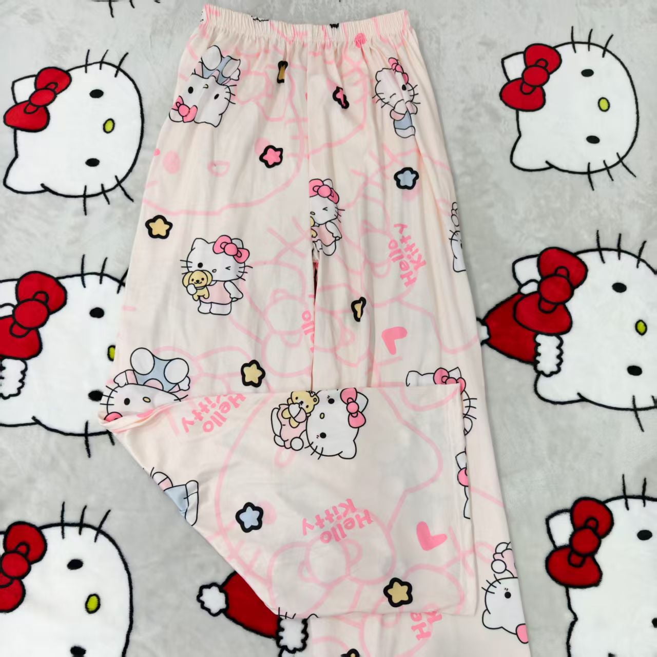 European Size Extended Cartoon KT Cat Pajama Pants Female Sleeping ...