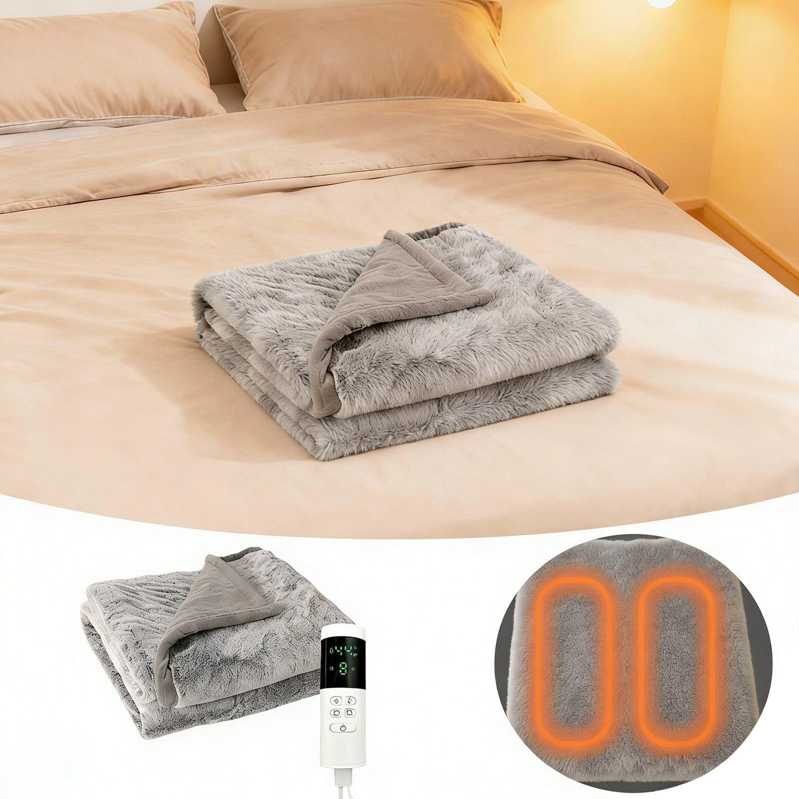 European Standard Heating Blanket wirh Embossed Design for Home Bed ...