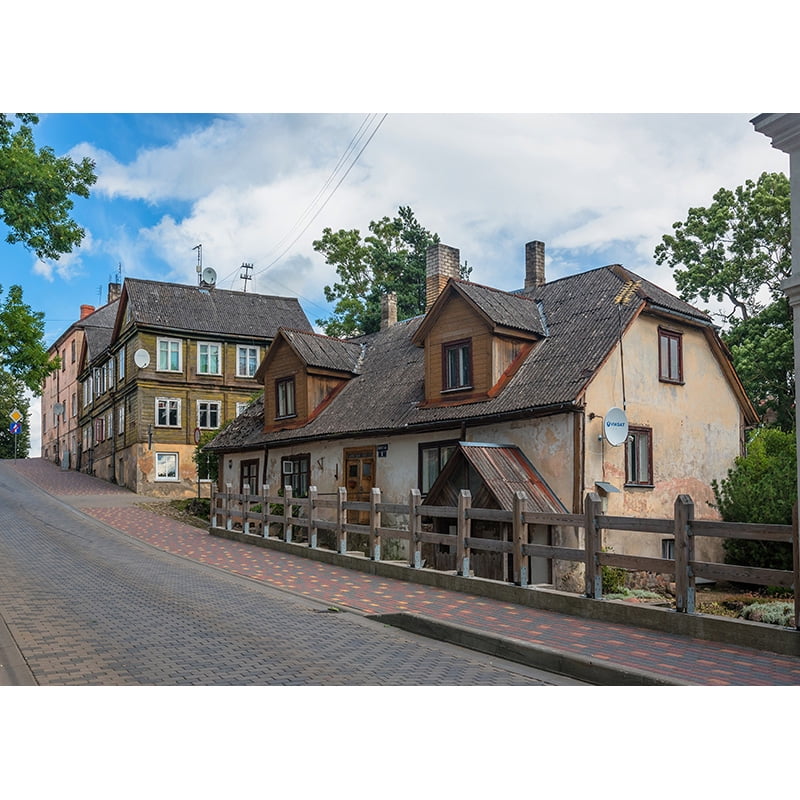 European Street Scenery Photography Backdrops Props Blue Sky White ...