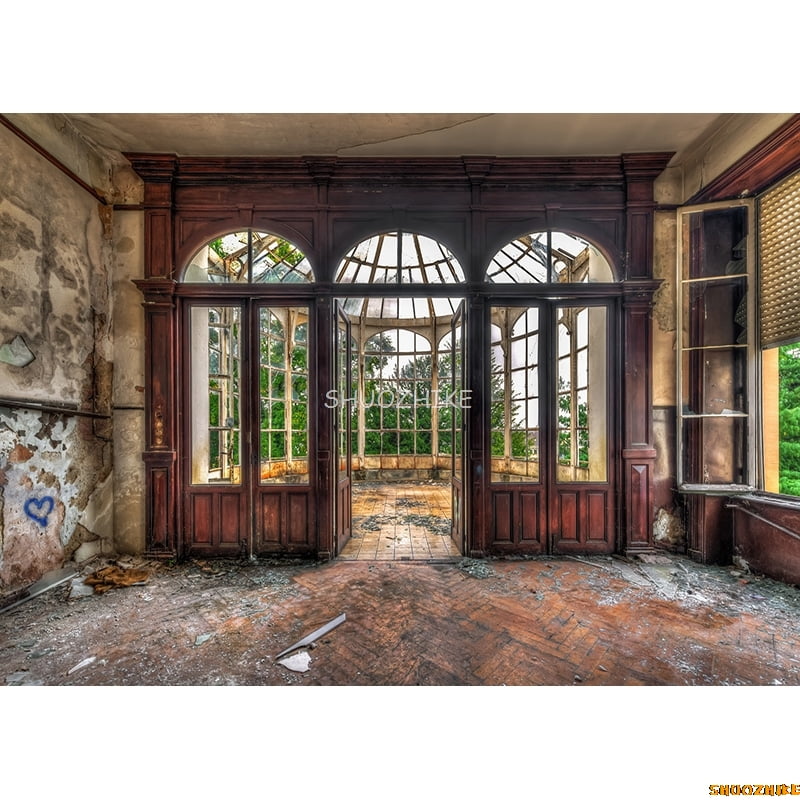 European Street Scery Photography Backdrops Props Blue Sky White Cloud ...