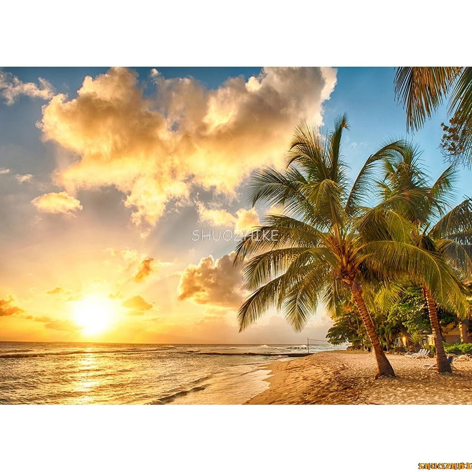 European Street Scery Photography Backdrops Props Blue Sky White Cloud ...
